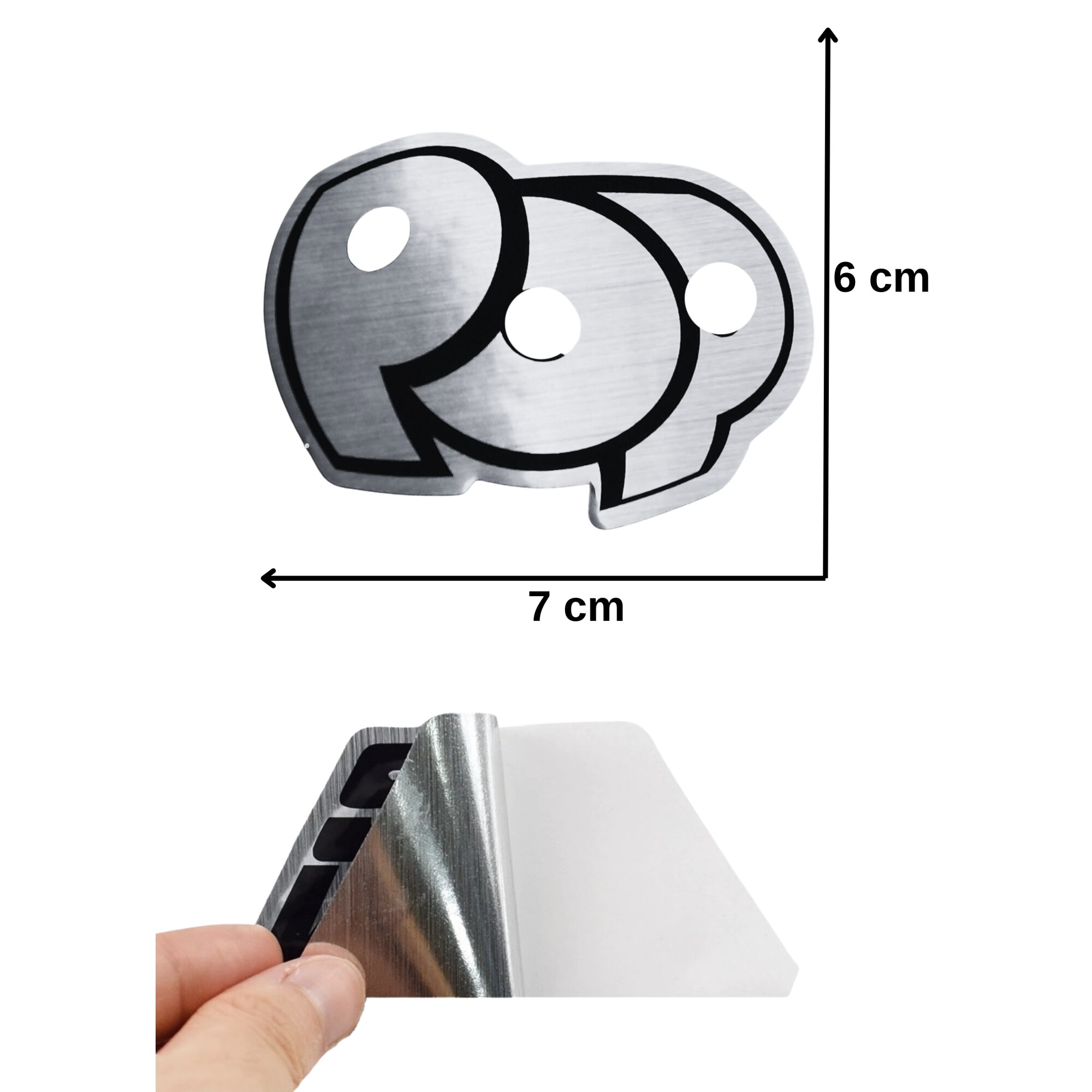 Sticker Metalic M72, 6x7 cm, pentru lipit pe Auto, Moto, Laptop ...