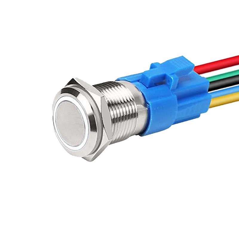 Buton 16mm cu Revenire si Led Alb, 220V - eMAG.ro