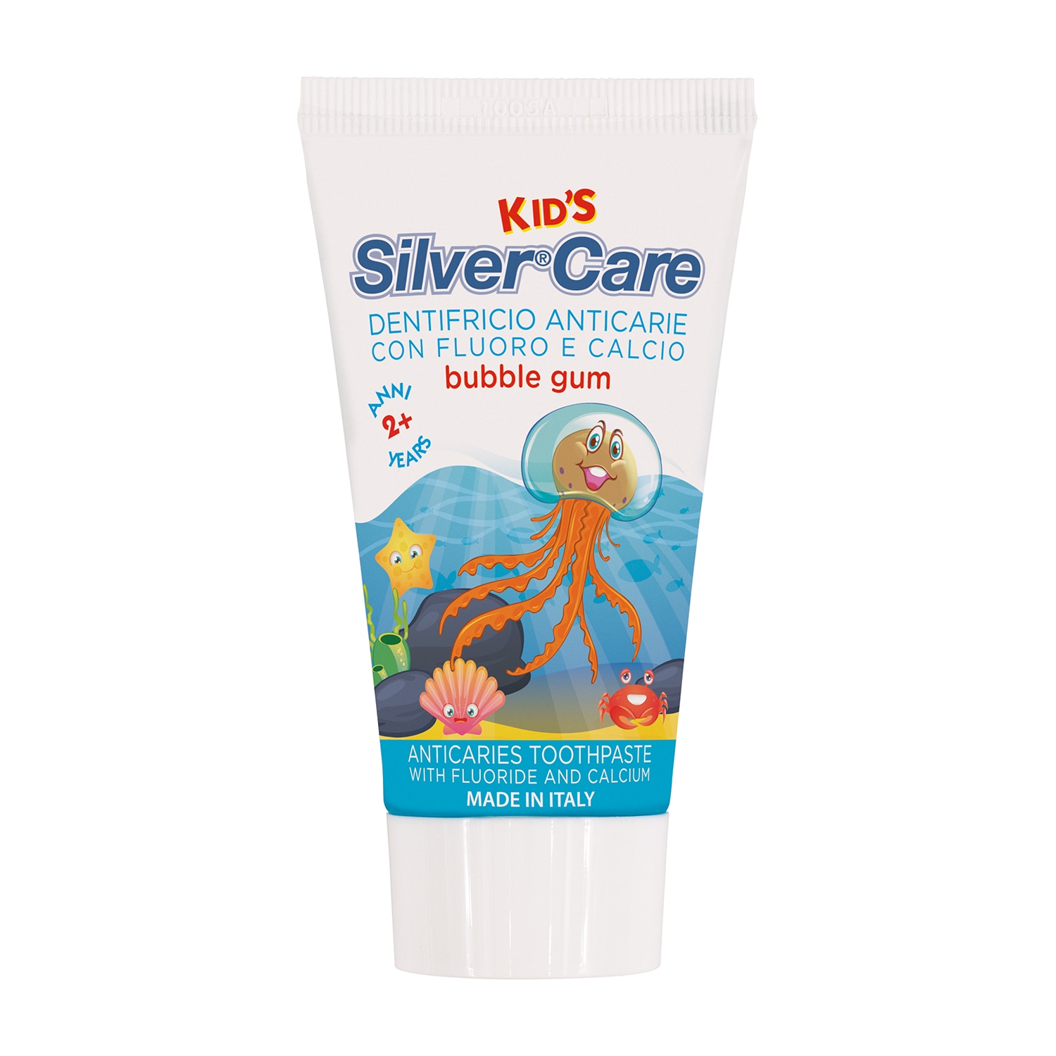 Паста за зъби Silver Care за деца +2 години с вкус Bubble Gum 50 ml, с ...
