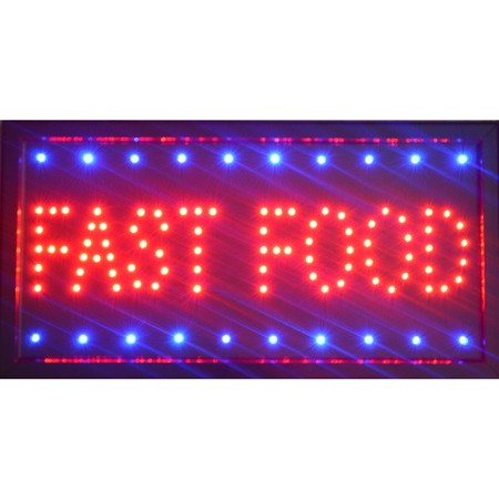 Reclama luminoasa Ledstar, FAST FOOD, de interior, 48 x 25cm - eMAG.ro
