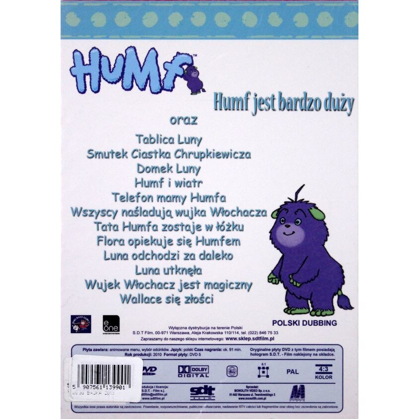 Humf: Humf jest bardzo duży [DVD] - eMAG.hu