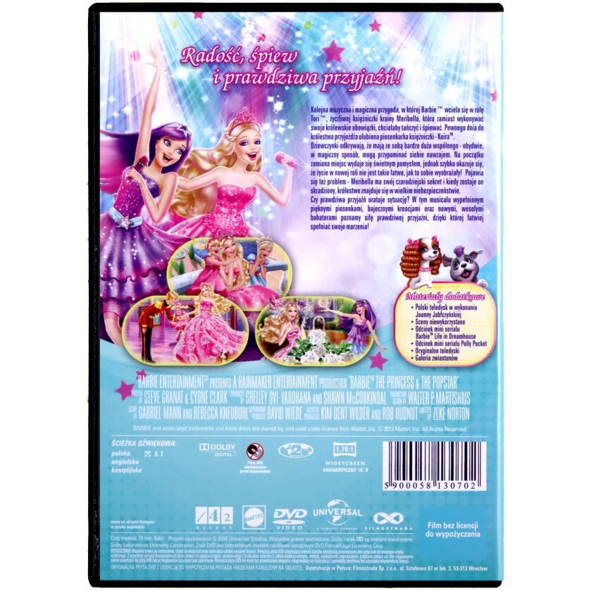 Barbie Księżniczka i Piosenkarka [DVD] - eMAG.bg