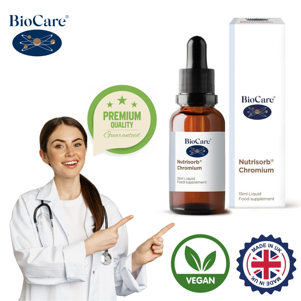 Supliment Alimentar, Crom Lichid 15 ml, Nutrisorb, BioCare UK - eMAG.ro