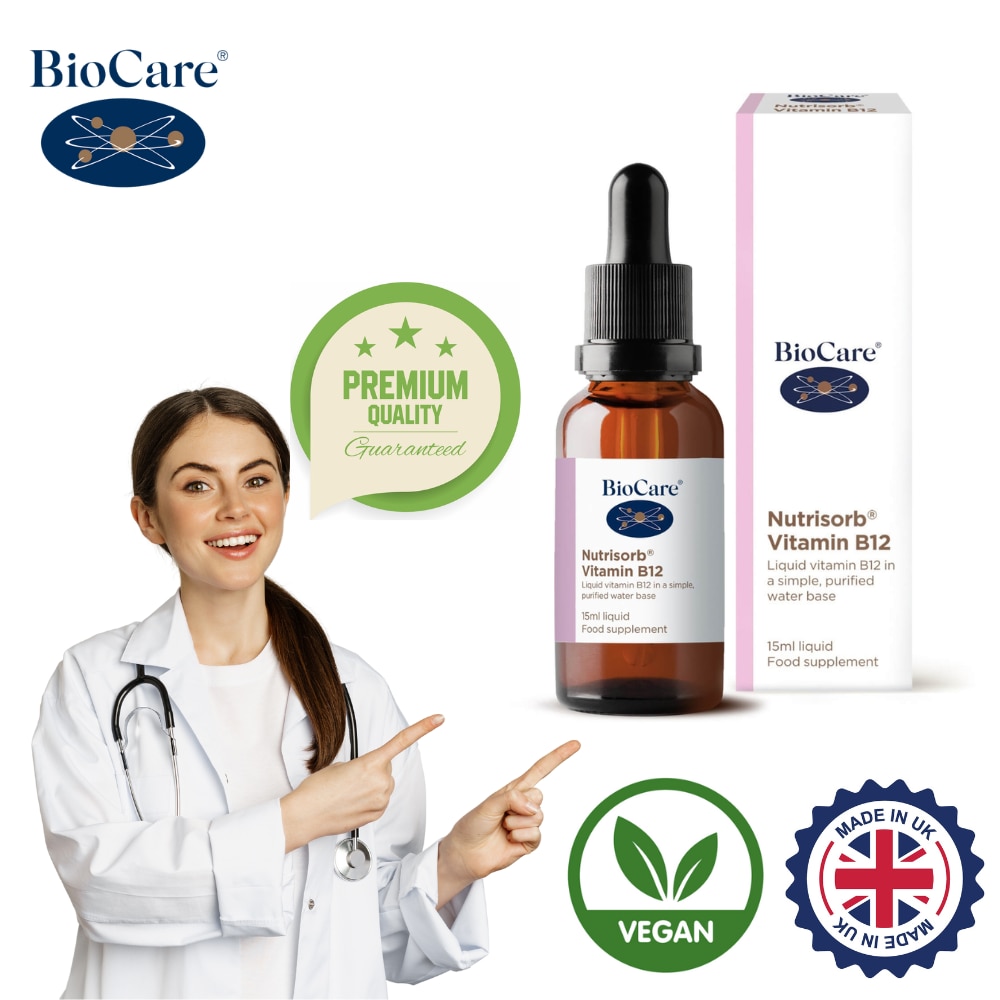 Supliment Alimentar, Vitamina B12 Lichida 15 ml, Nutrisorb, BioCare UK ...