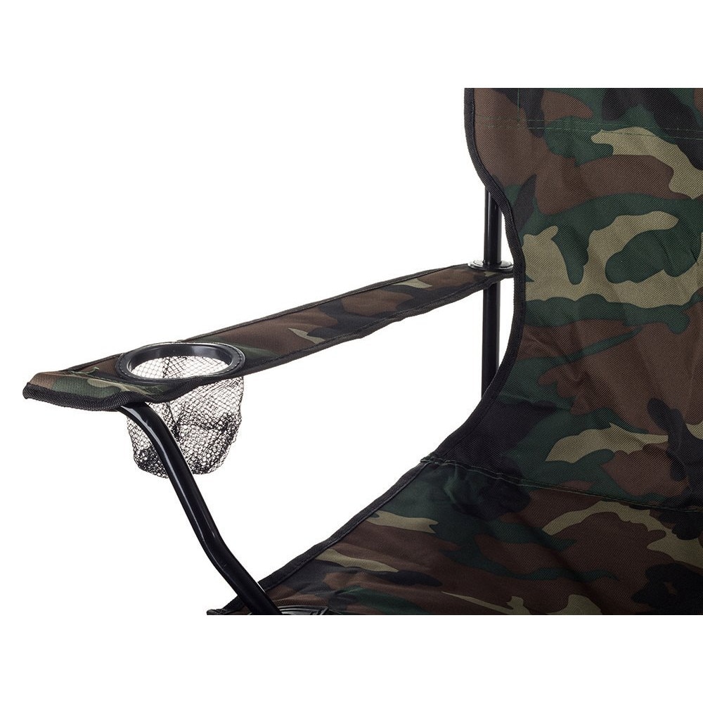 Scaun pescuit pliabil, camuflaj, Verk, cu suport pentru bautura ...