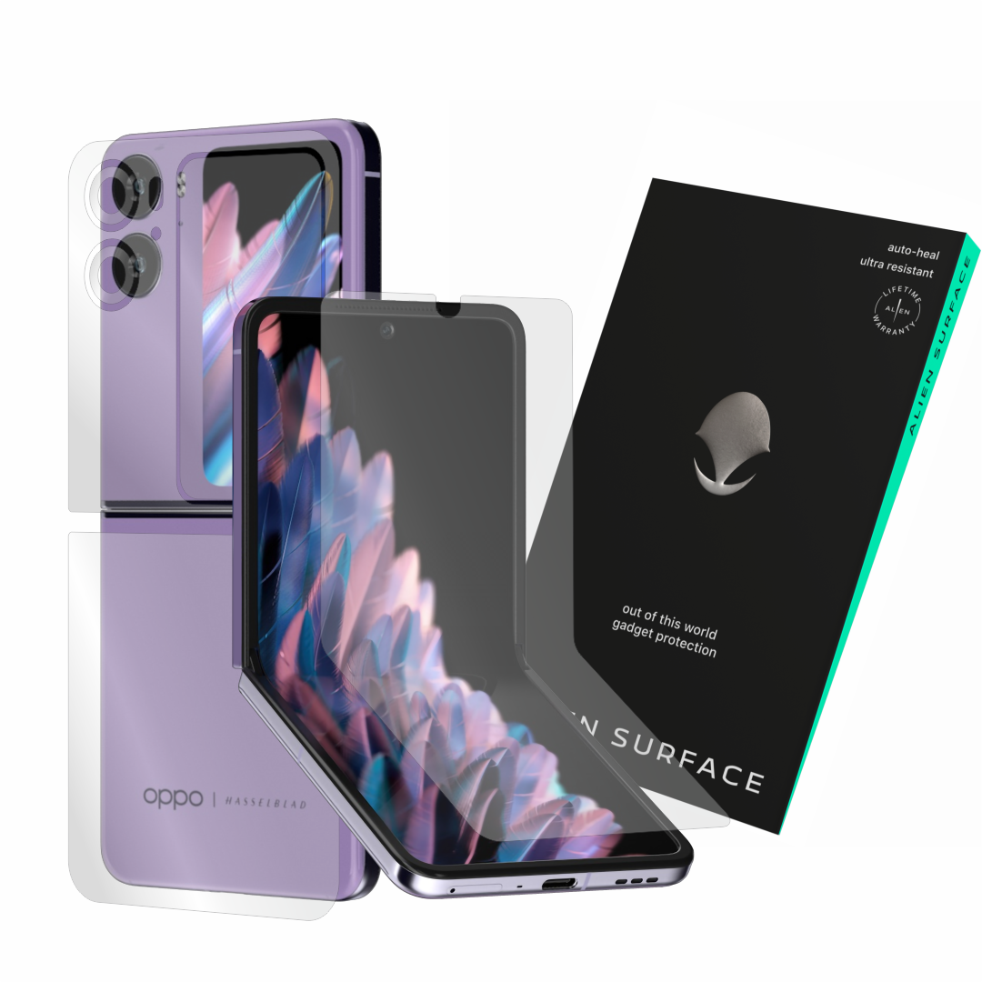 Folie Alien Surface, pentru Oppo Find N2 Flip, protectie ecran, spate ...