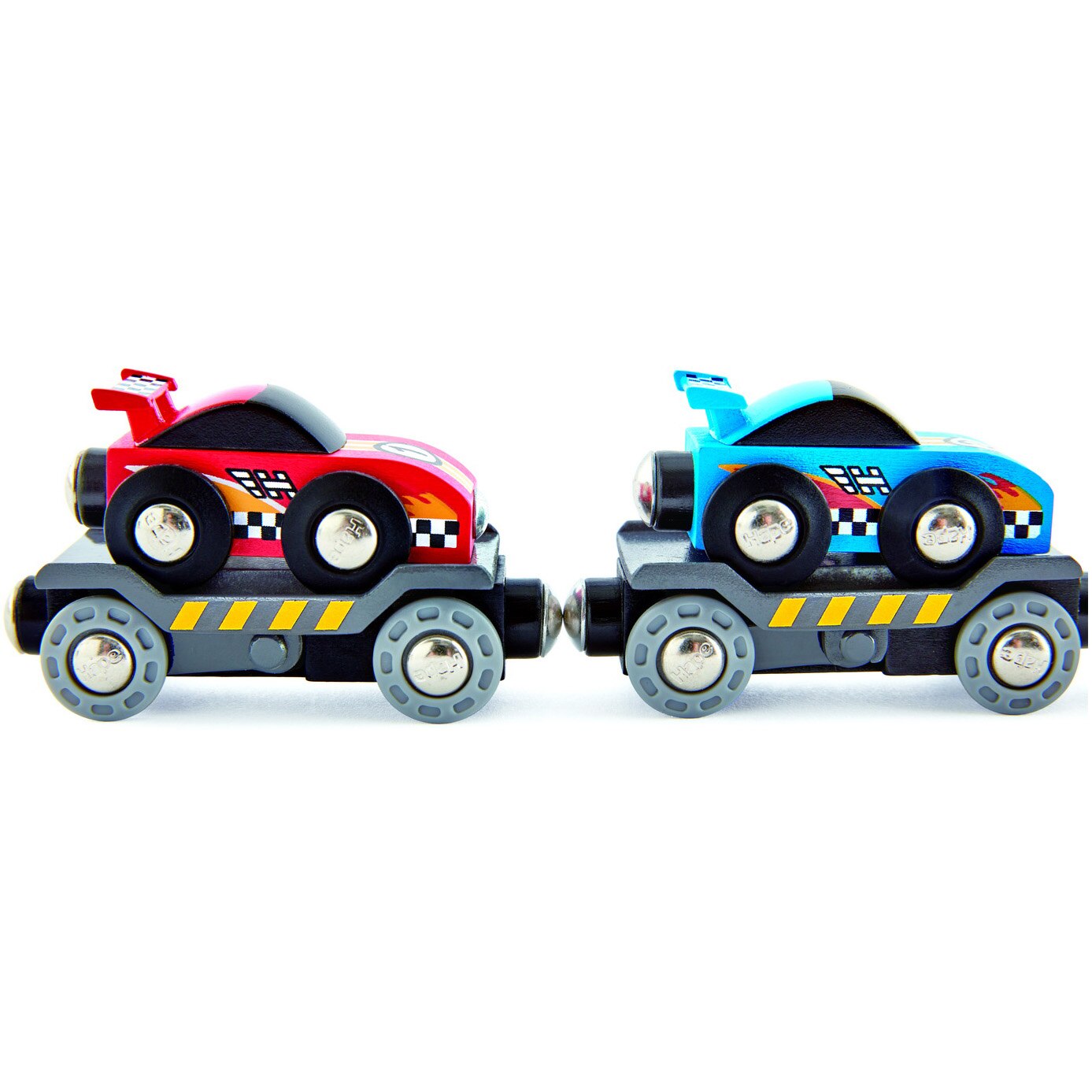 Set de joaca Hape - Trenuletul transportor de masini de curse - eMAG.ro