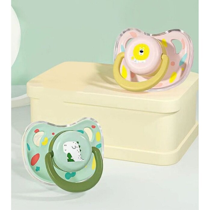 Set 2 suzete pentru bebelusi, MunDeir, 0-6 luni, Verde/Roz - eMAG.ro