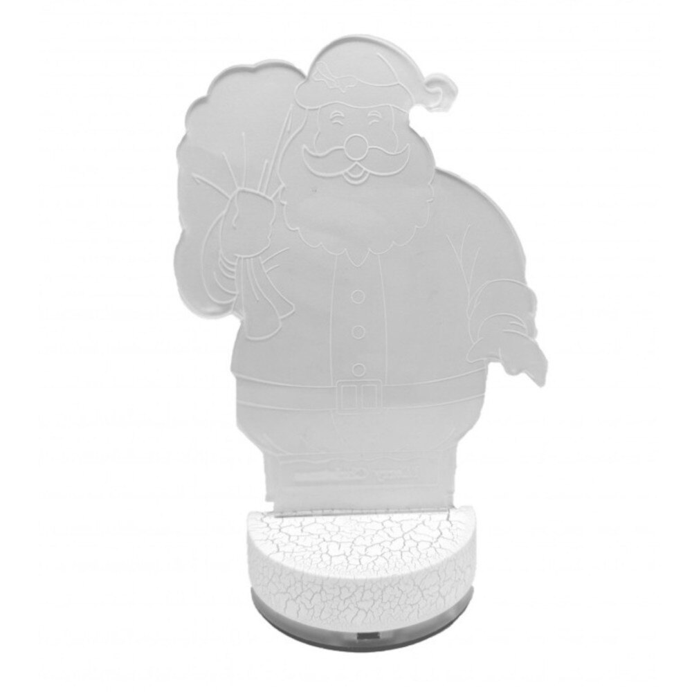 3D LED Karácsonyi Ablakdísz, Mikulás formájú színes ünnepi fények, USB ...