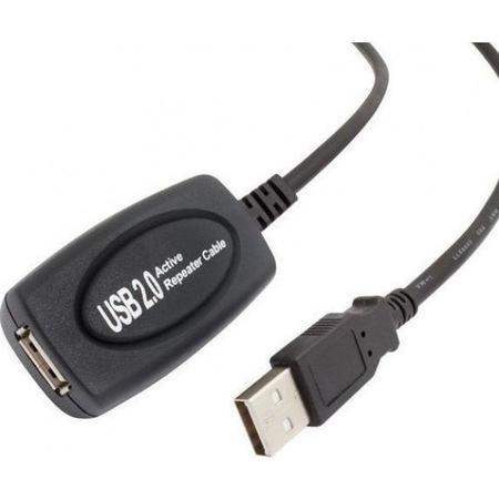 Cablu USB 2.0 PowerTech, 15m, negru - eMAG.ro