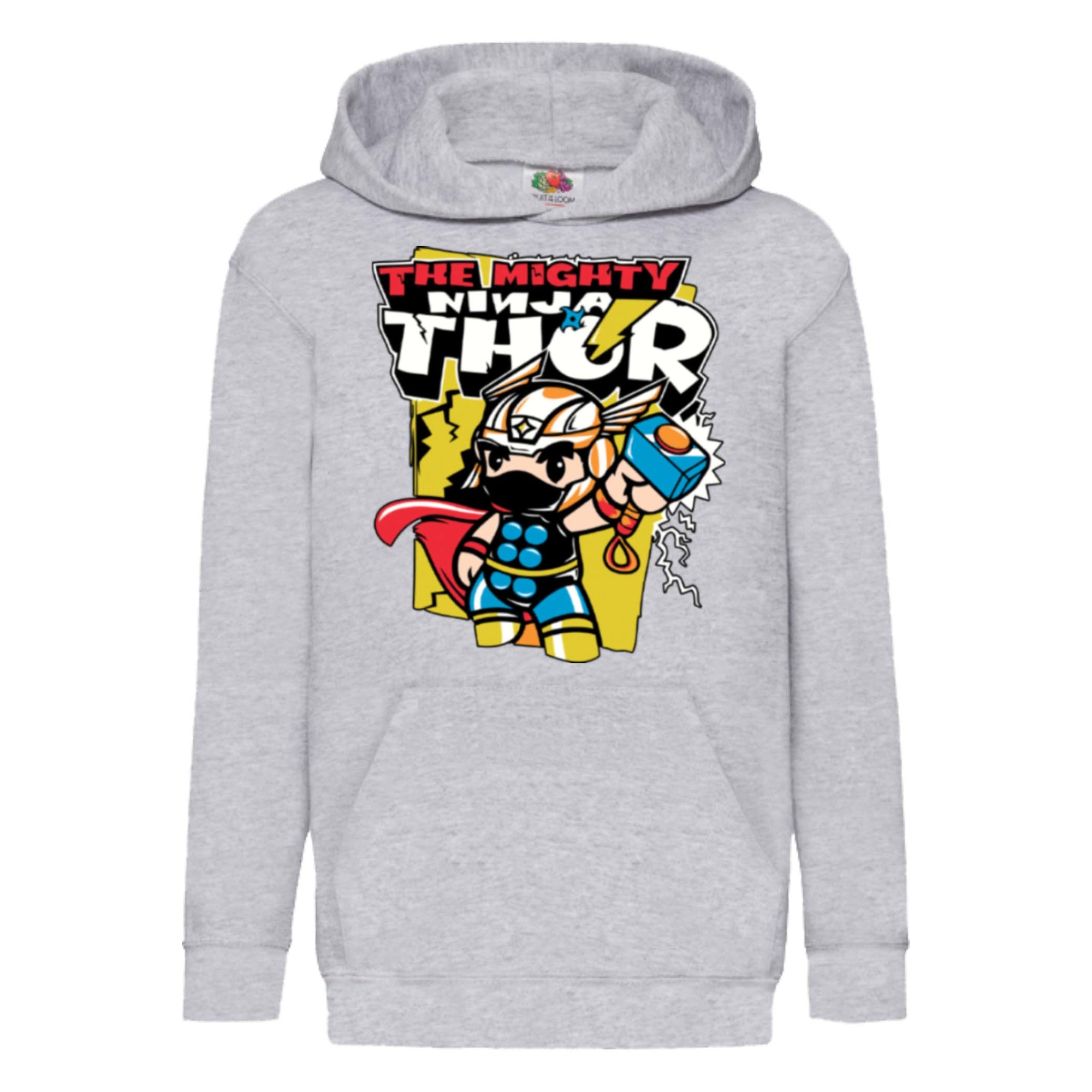 Детски Суитшърт Марвел Комикси Tralala MarvelThe Mighty Ninja Thor, Сив ...