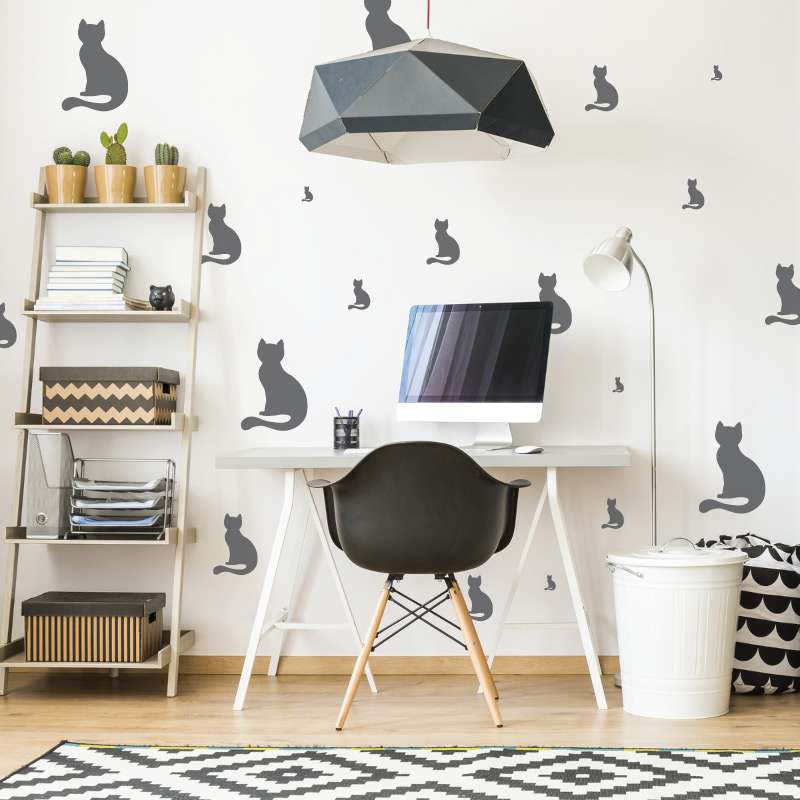 Set 5 sabloane decorative reutilizabile Nakleo, Pisica - eMAG.ro