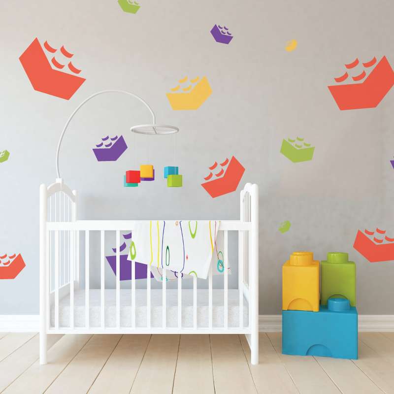 Set 5 sabloane decorative reutilizabile Nakleo, Bloc de constructie ...