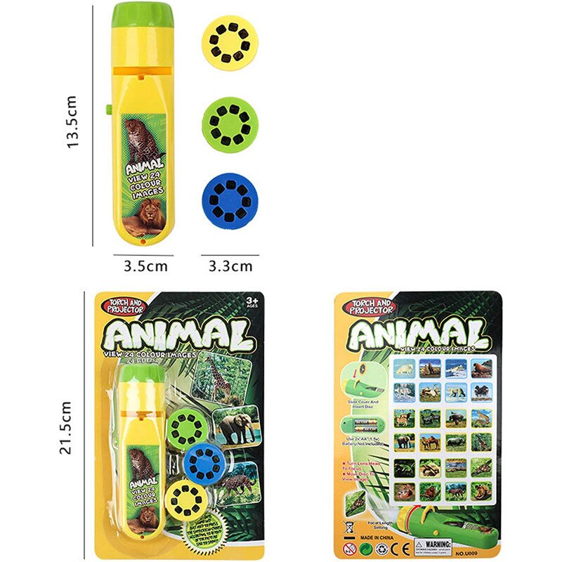 Set 2 Jucarie educativa pentru copii, lanterna cu proiector, cu ...