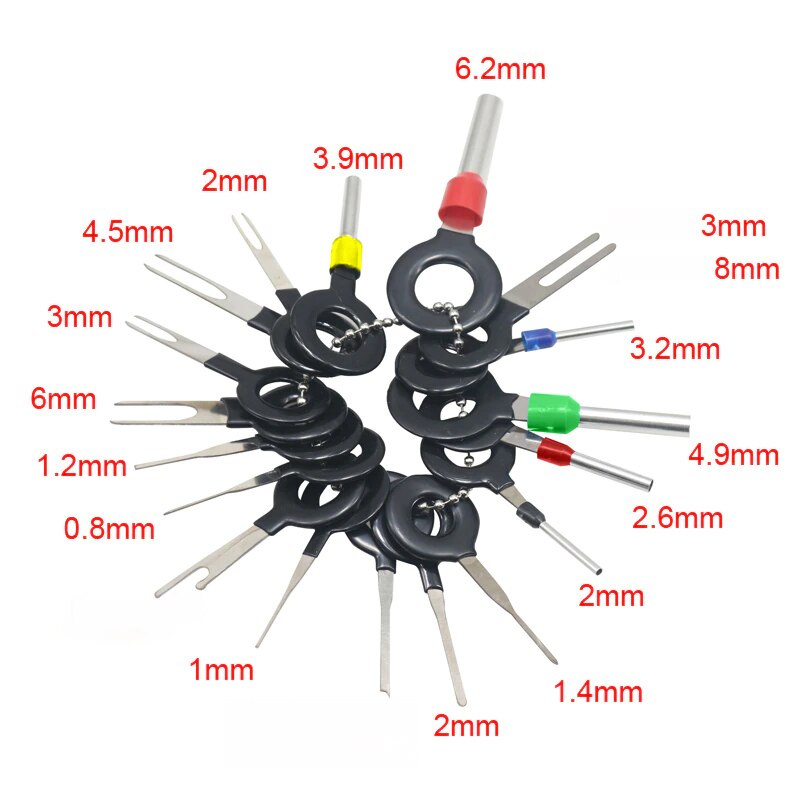 Set 18 Bucati Extractor De Pini Din Mufe Auto, Argintiu/Negru, Otel ...