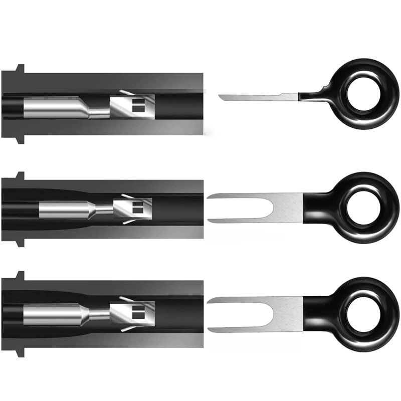 Set 18 Bucati Extractor De Pini Din Mufe Auto, Argintiu/Negru, Otel ...