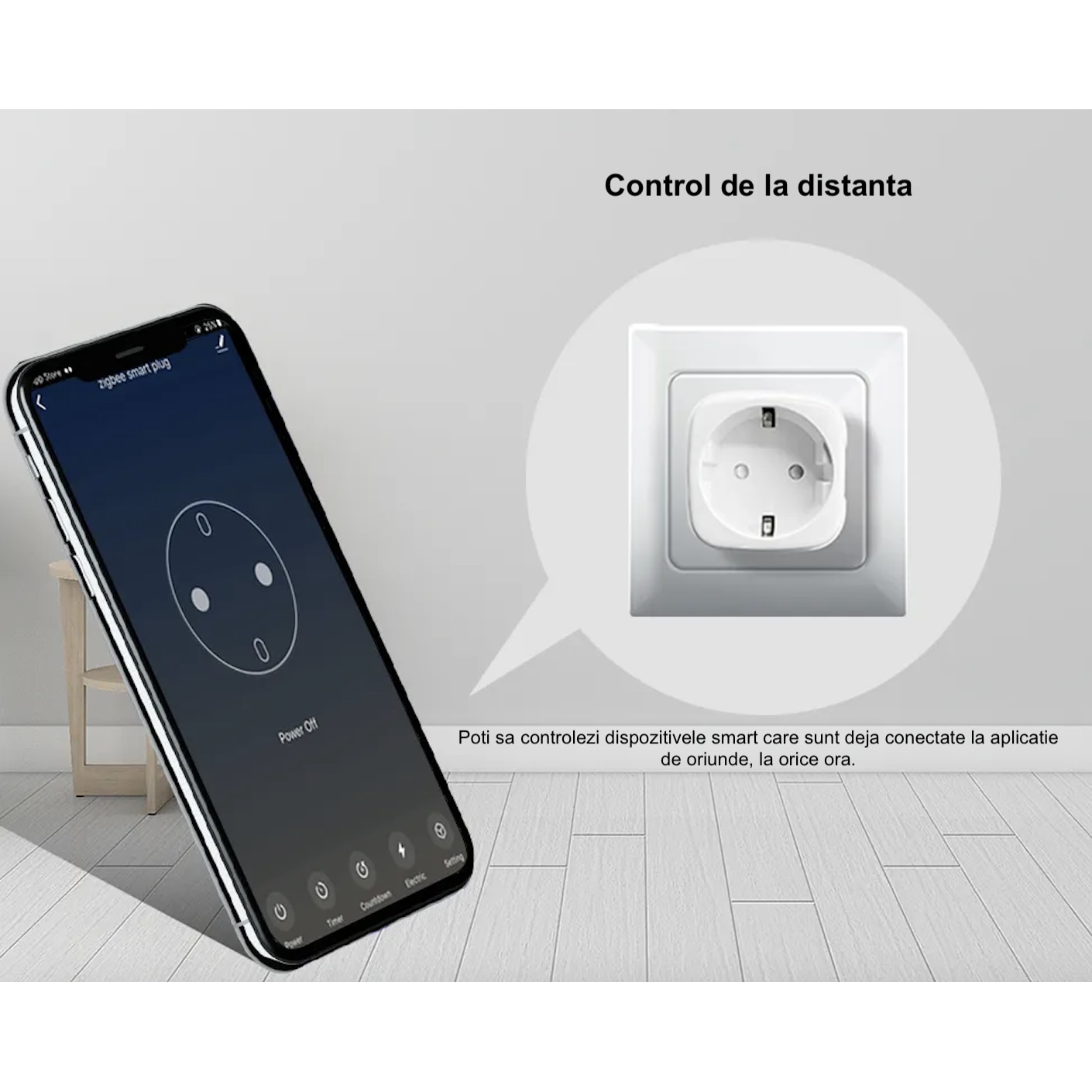 Priza Smart WiFi, Control Inteligent de la Distanta, Alb - eMAG.ro