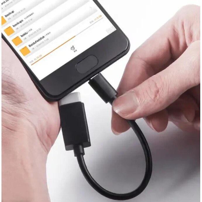 Cablu OTG, conector USB tip C tata la USB 2.0 mama, lungime 15 cm ...