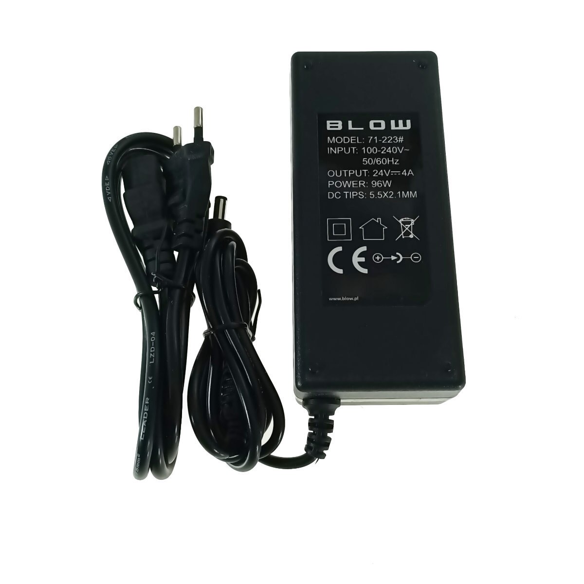 Alimentator de 24V-4A, 96W, cu mufa jack 2.1x5.5mm, cabluri alimentare ...