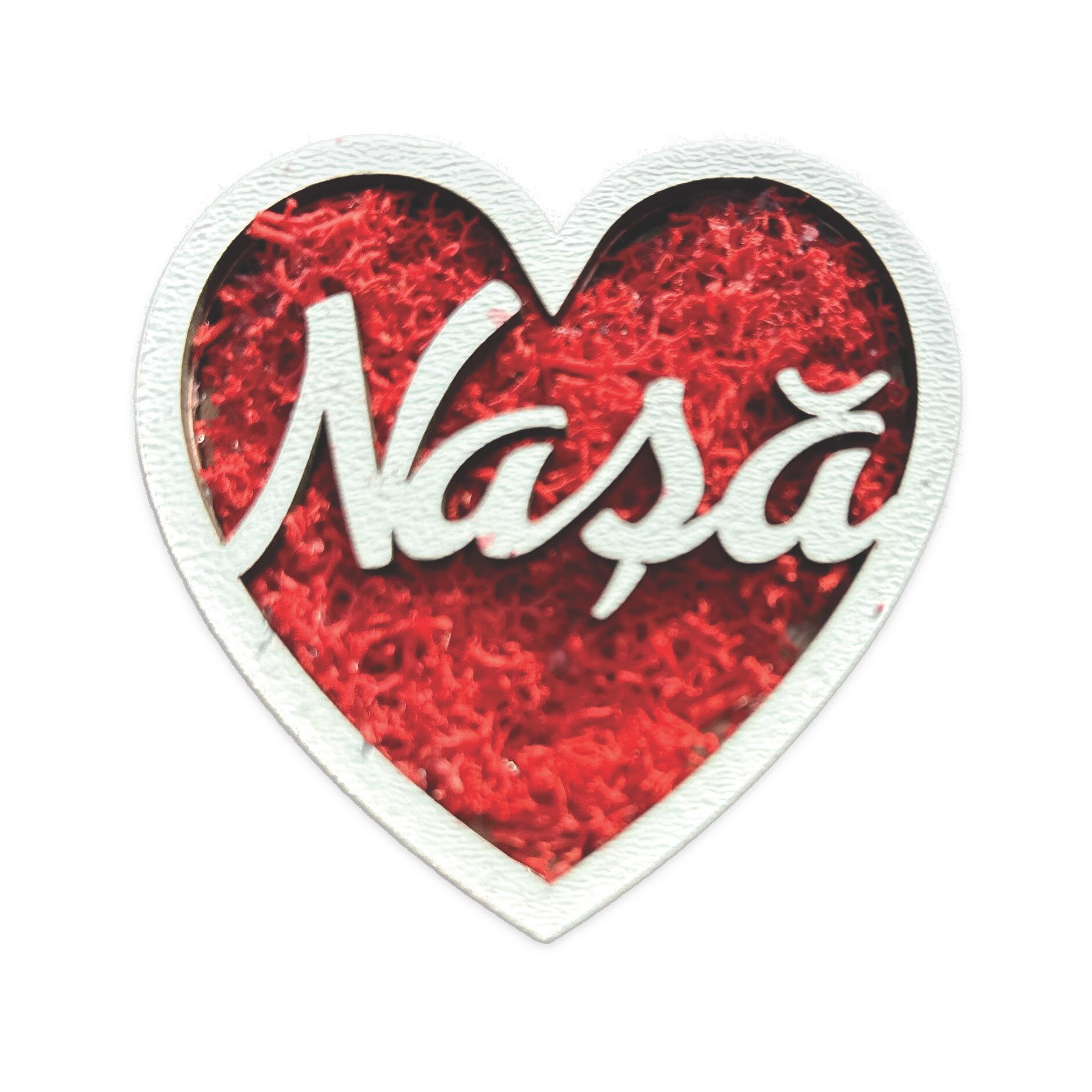 Decoratiune Martisor in forma de inima din Lemn cu licheni si mesaj ...