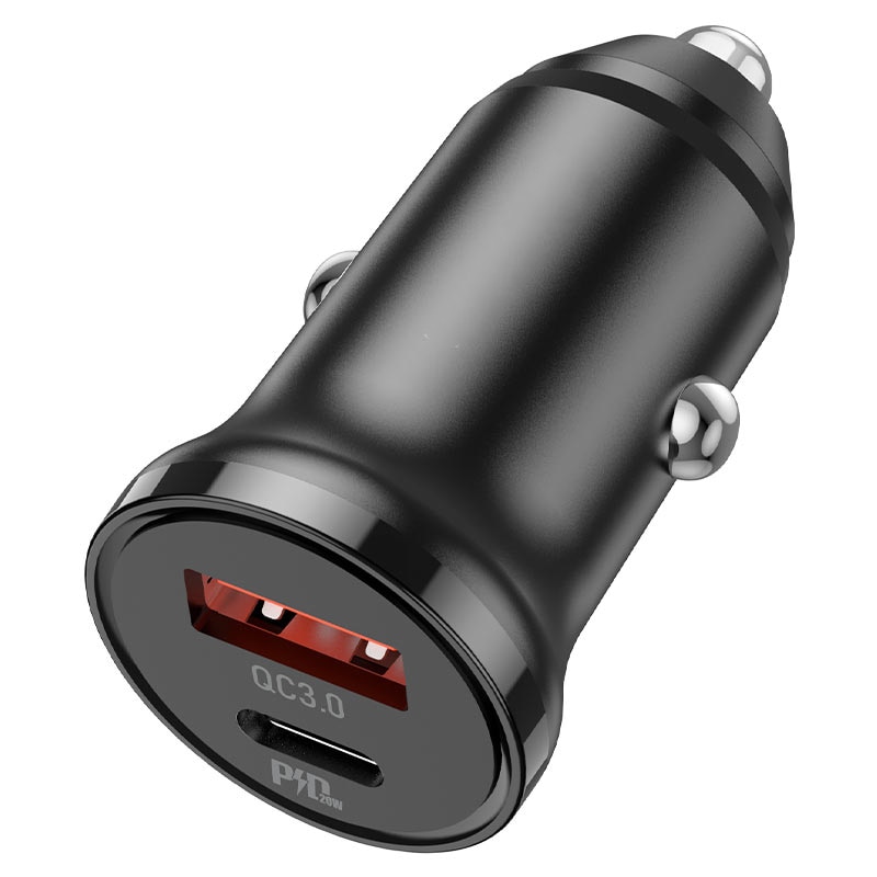 Incarcator auto Mini Smart Fast Charging 20W, PD si QC3.0, negru - eMAG.ro