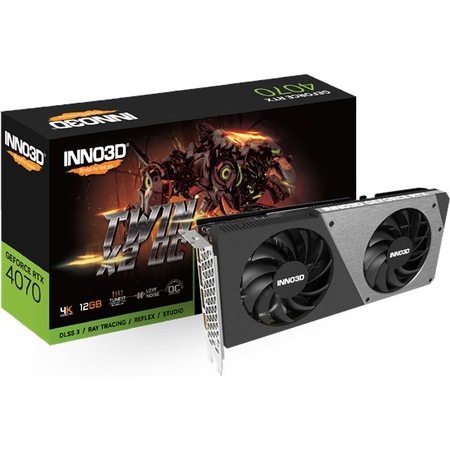 INNO3D NVIDIA GEFORCE RTX 4070 TWIN X2 OC 12GB GDDR6X 192bit, 2505 MHz ...