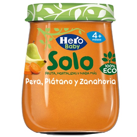 Piure Hero Baby Solo Pere ,Banane Si Morcovi 120g, Eco, de la 4 luni ...