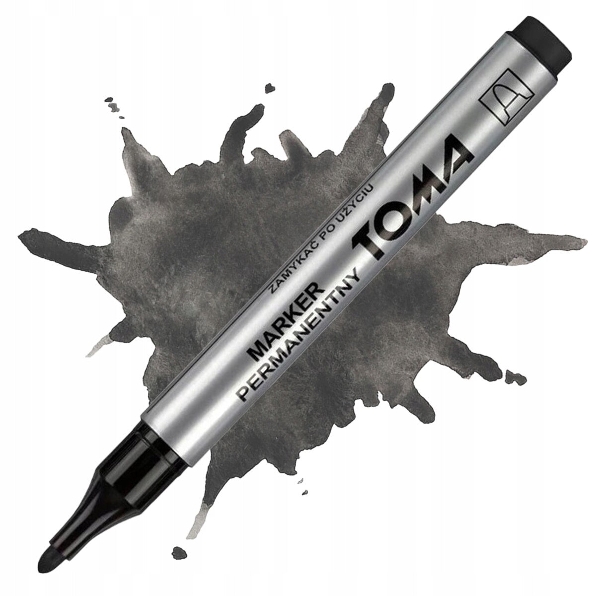 Marker permanent, Toma, Varf rotund, Negru - eMAG.ro