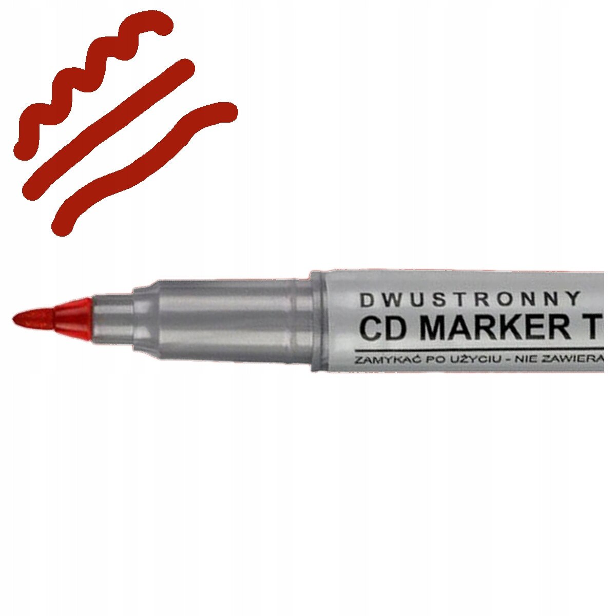 Marker permanent, Toma, 2 capete, Rosu - eMAG.ro