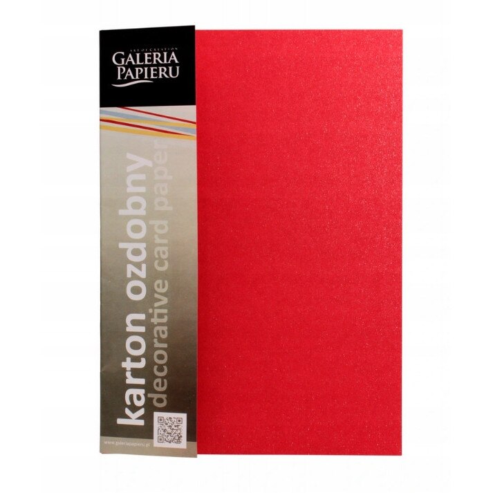 Hartie pentru confectionare, Galeria Papieru, A4, Cu sclipici, Rosu ...