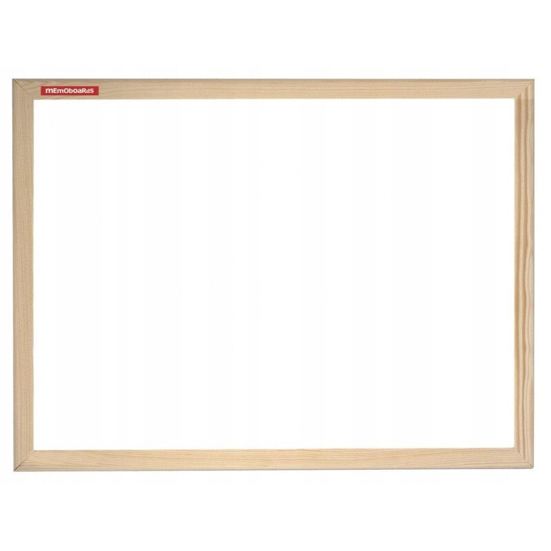 Tabla alba cu cadru de lemn, Memoboards, 70 x 50cm, Otel, Maro/Alb ...