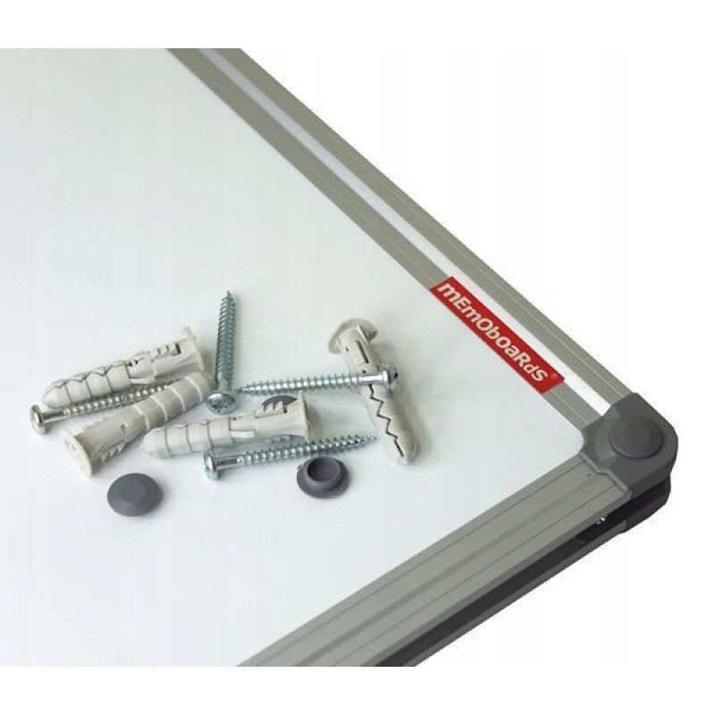 Tabla alba, Memoboards, 60x40cm, Aluminiu/Otel, Alb/Gri - eMAG.ro