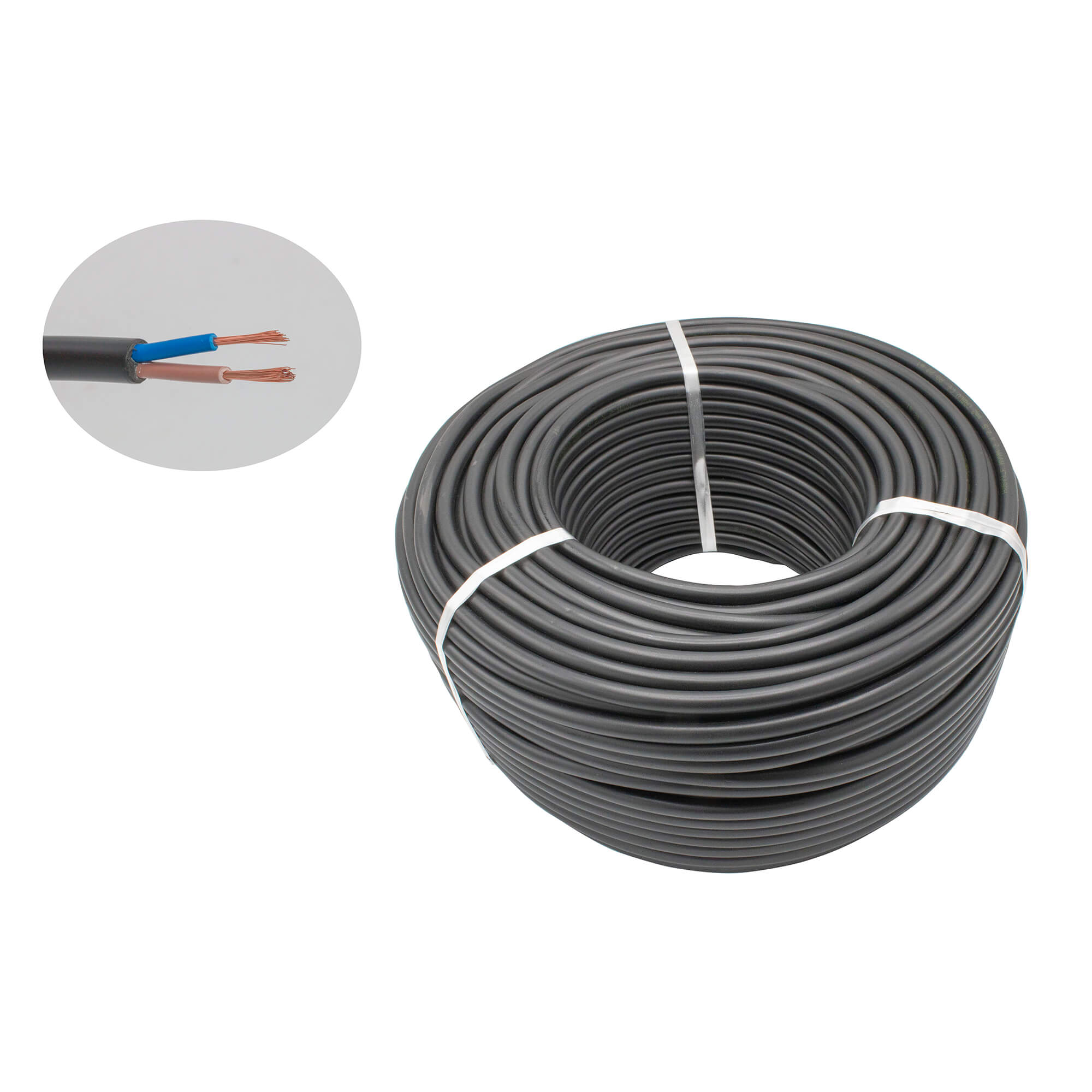 Cablu Electric Flexibil 2x4mm - MYYM - HO5VV-F, Negru, 100m - eMAG.ro