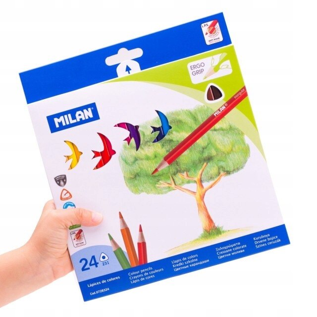 Set 24 creioane colorate Milan, Multicolor - eMAG.ro