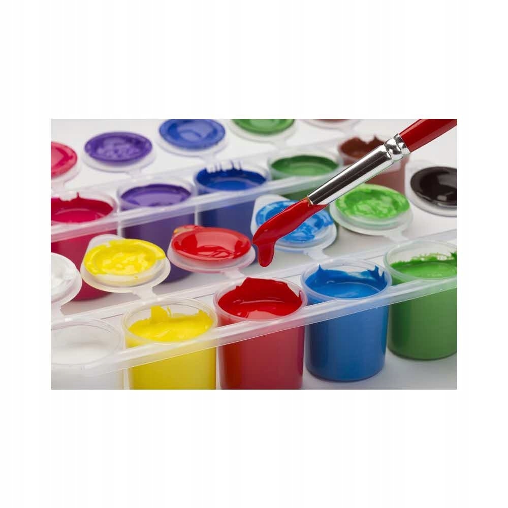 Set 6 acuarele tempera Happy Color, 25ml, Multicolor - eMAG.ro
