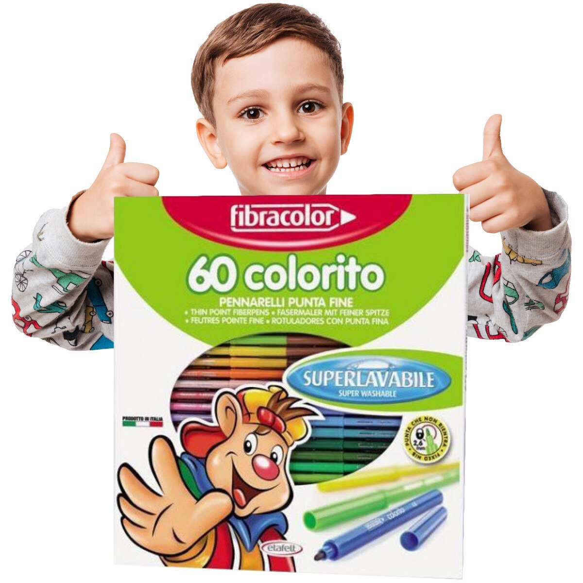 Set carioci, Fibracolor, 60 de culori - eMAG.ro