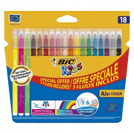 Set 18 carioci, Bic, Multicolor, 3+ - eMAG.ro