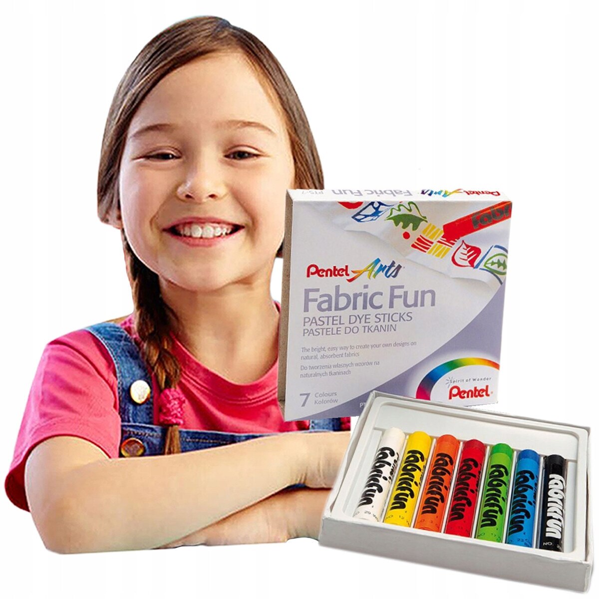 Set pasteluri pentru tesatura, Pentel, 7 culori - eMAG.ro