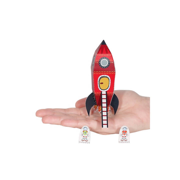 Felicitare craft de construit o racheta din hartie, PUKACA - eMAG.ro