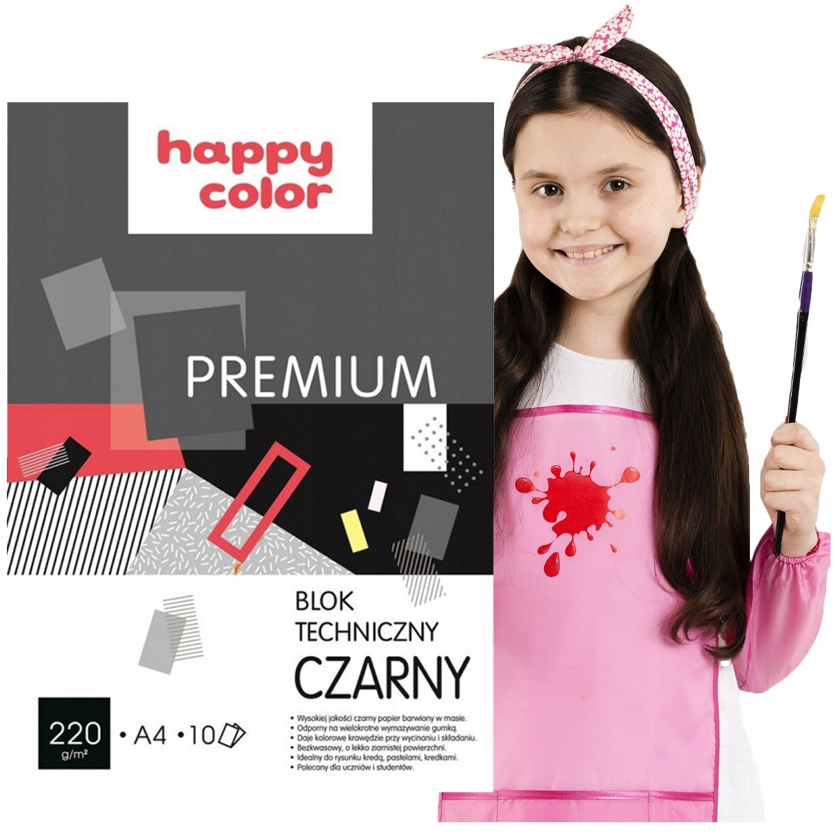 Hartie colorata Happy Color, A4, 10 coli, Negru - eMAG.ro