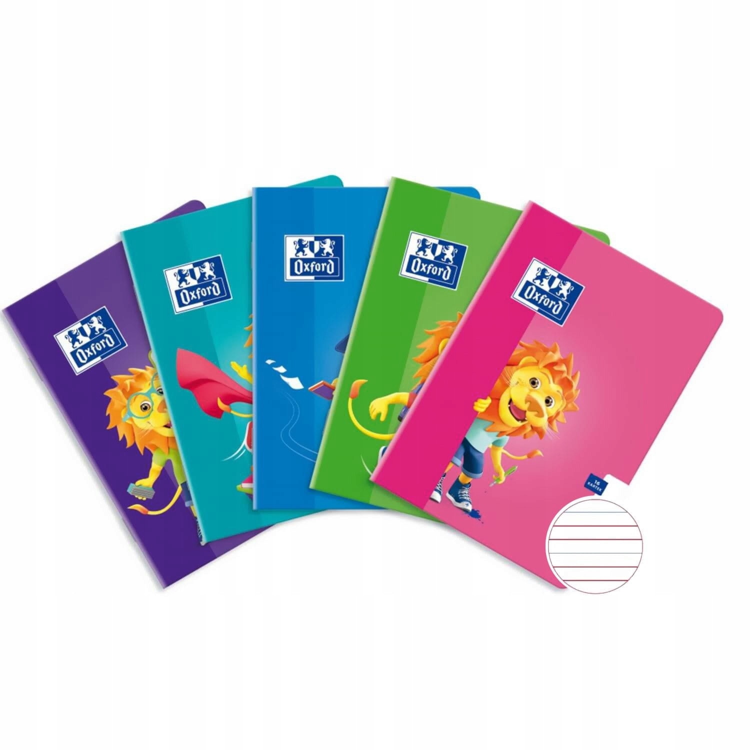 Set 10 caiete copii, Oxford, A5, Multicolor - eMAG.ro