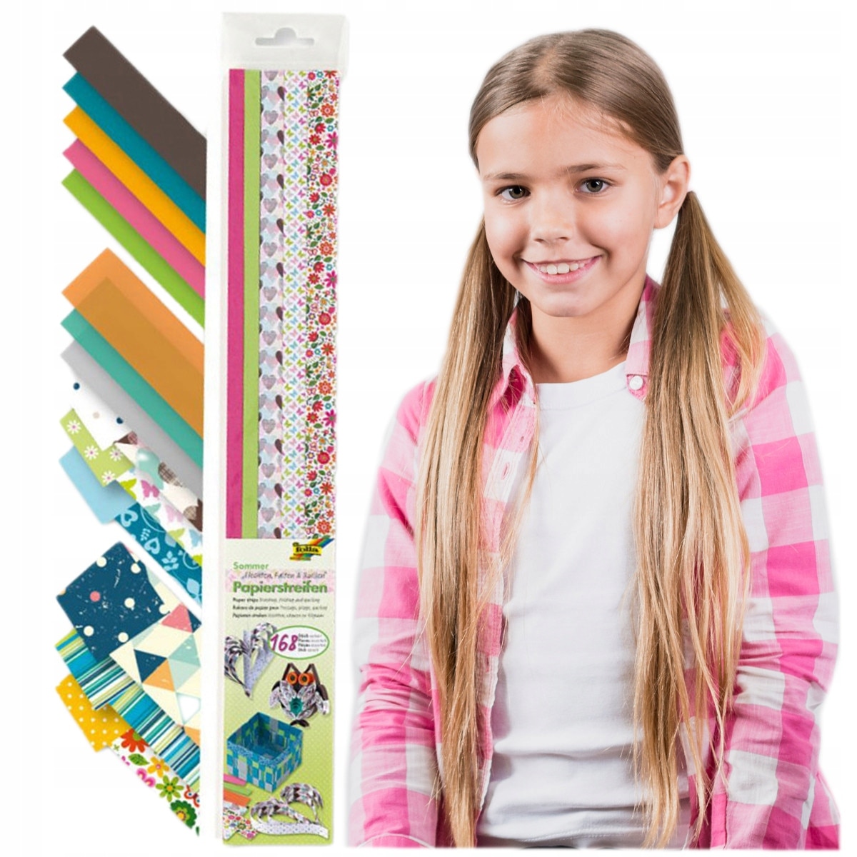 Hartie Quilling, Folia Bringmann, 50 cm, 168 buc, Multicolor - eMAG.ro