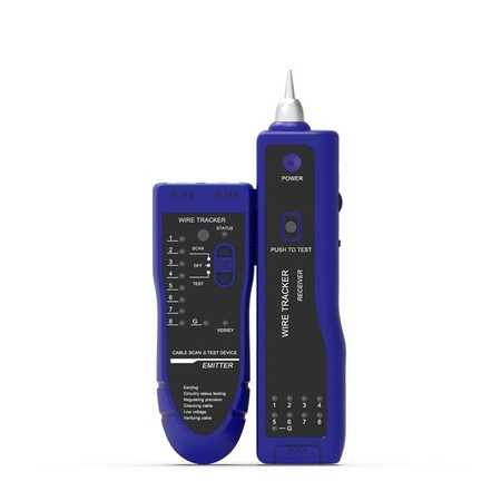 Tester de retea RJ45 cu cable Tracker, casti, Albastru - eMAG.ro