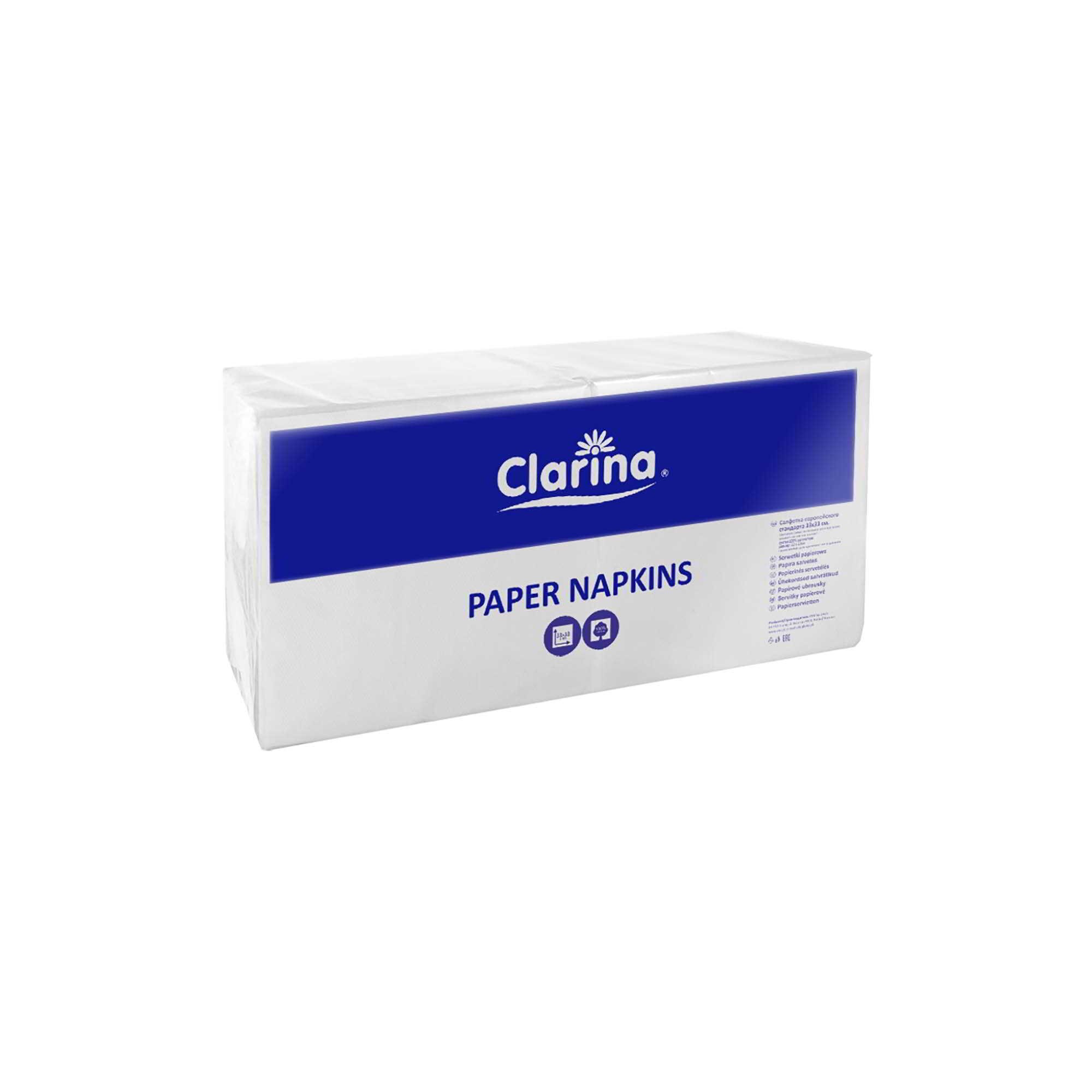 Servetele Clarina, 33x33cm, Alb, 500 buc - eMAG.ro