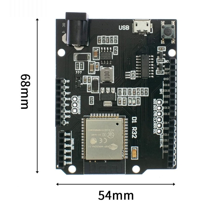 Wemos D1 R32 (base : esp wroom-32) WiFi&BT - eMAG.hu
