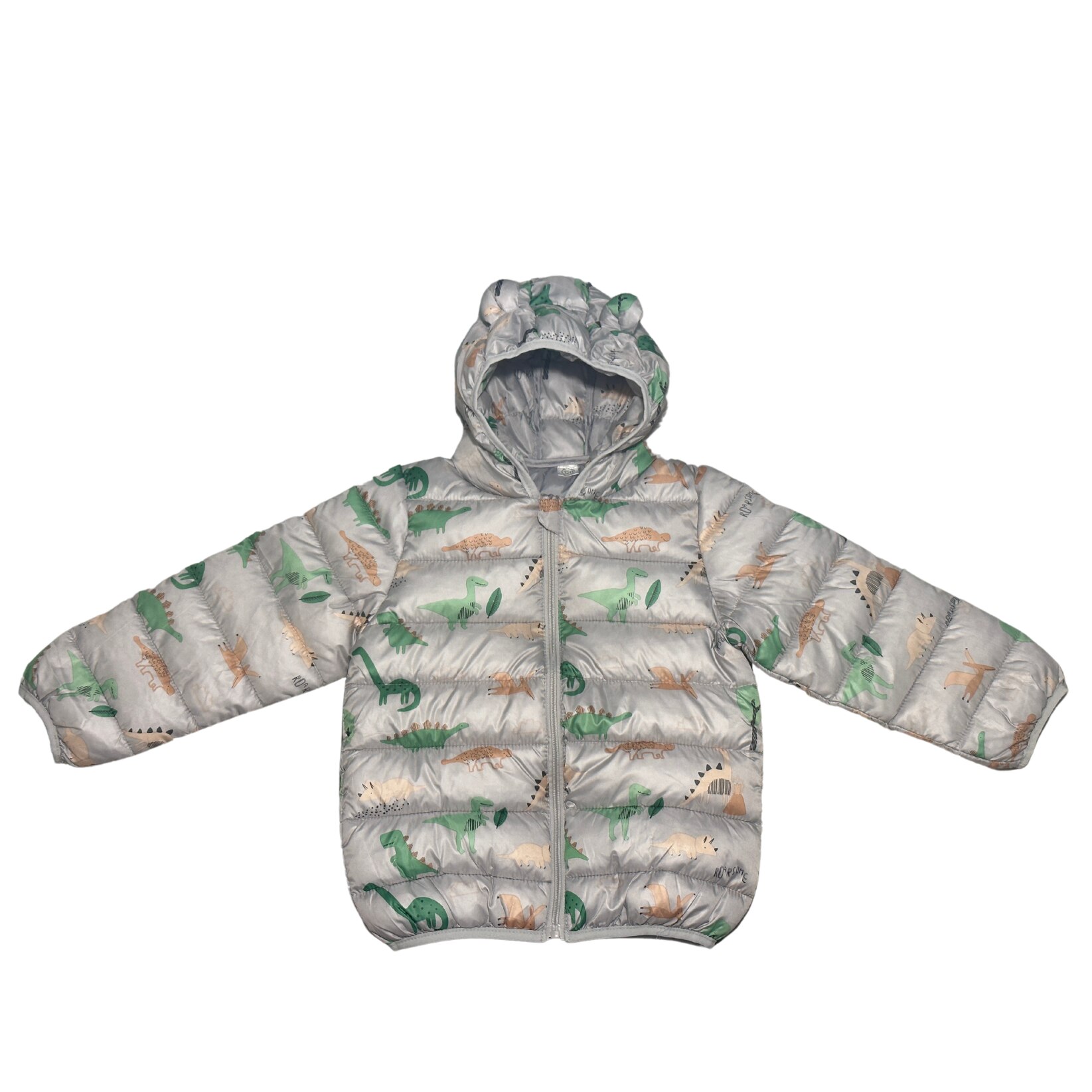 Geaca pentru copii, primavara-toamna, baieti, dino, gri, 90cm - eMAG.ro