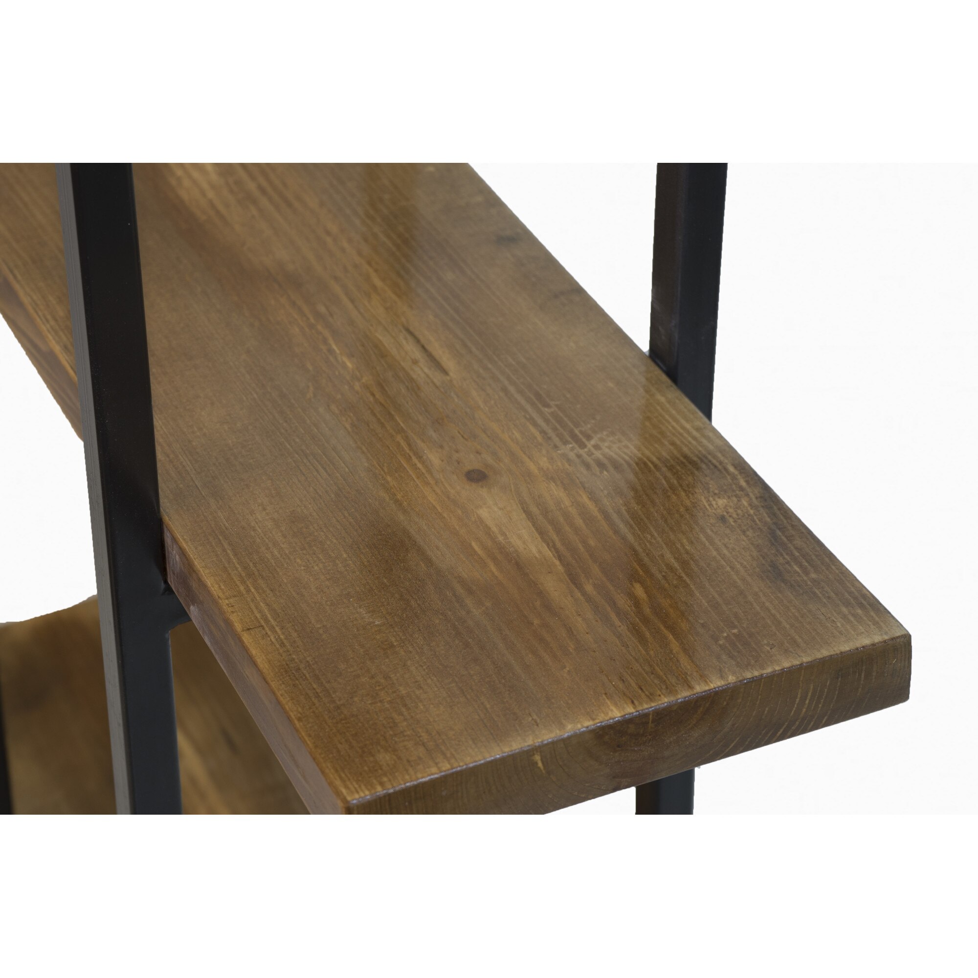 Raft universal, etajera 3 polite, metal/lemn, 60x 24x 100cm, negru ...