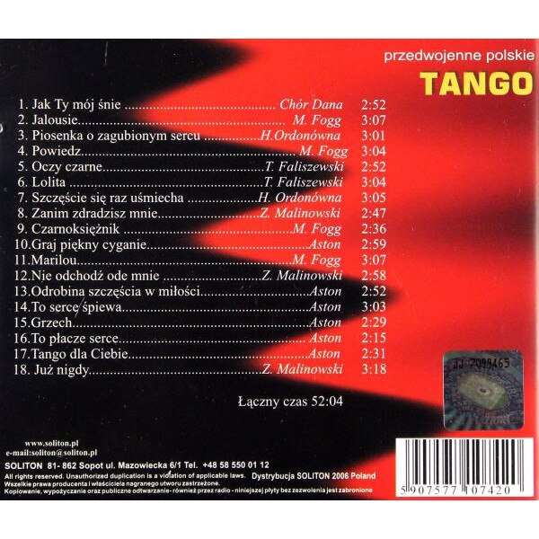 Przedwojenne Polskie Tango [CD] - eMAG.ro