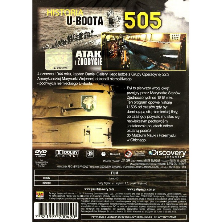 Discovery: Atak i zdobycie: Historia U-Boota 505 [DVD] - eMAG.ro