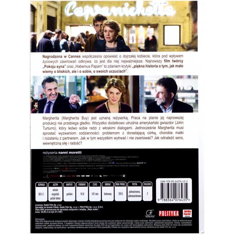 Mia Madre [dvd] Emag Ro